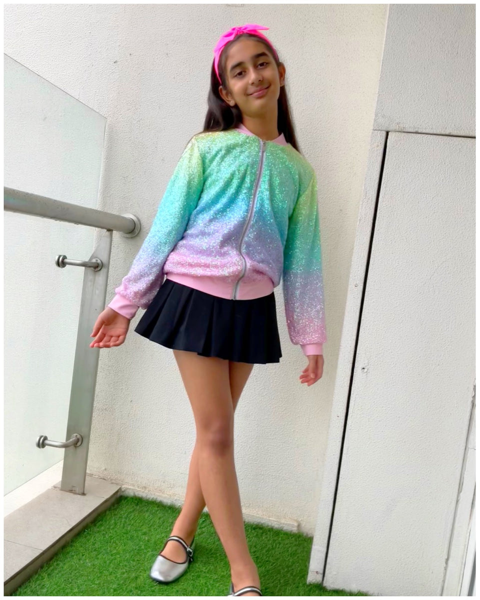 Rainbow Magic Bomber Jacket – PURPLE BEAN